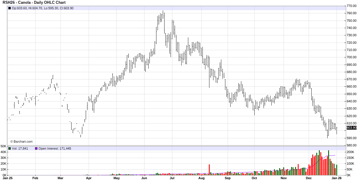 Canola/Sunflower Weekly Comments January 2 - Martinson Ag Risk Management